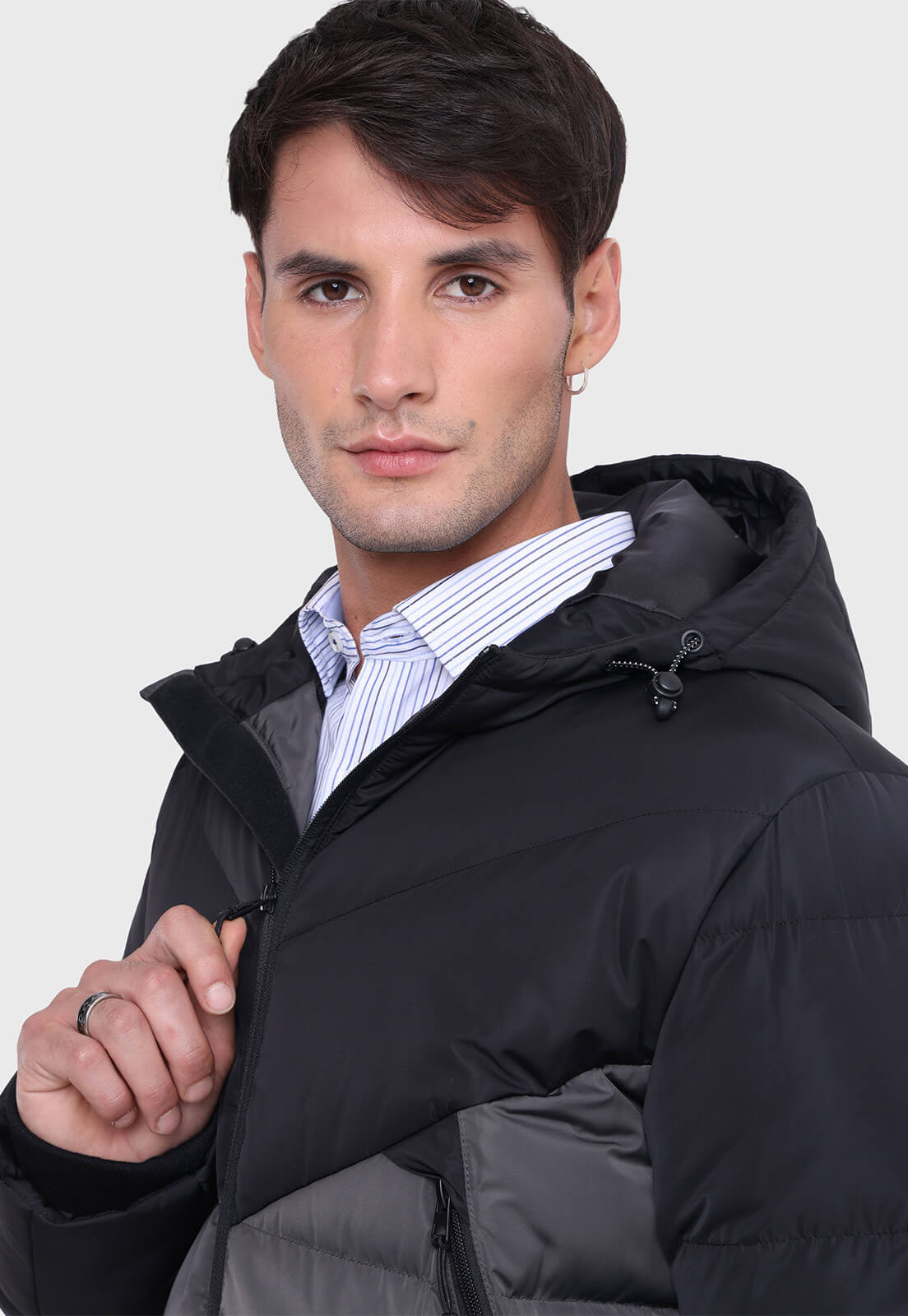 Parka Bicolor Con Capucha Arrow